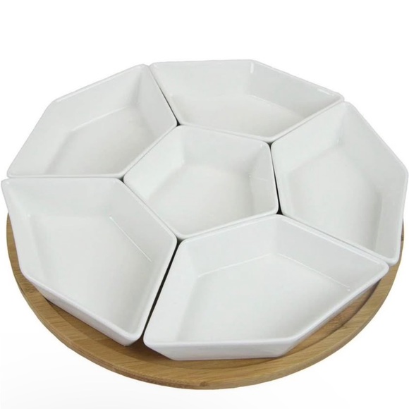 Kitchen | Ceramic Condiment Lazy Susan Appetizer Set | Poshmark